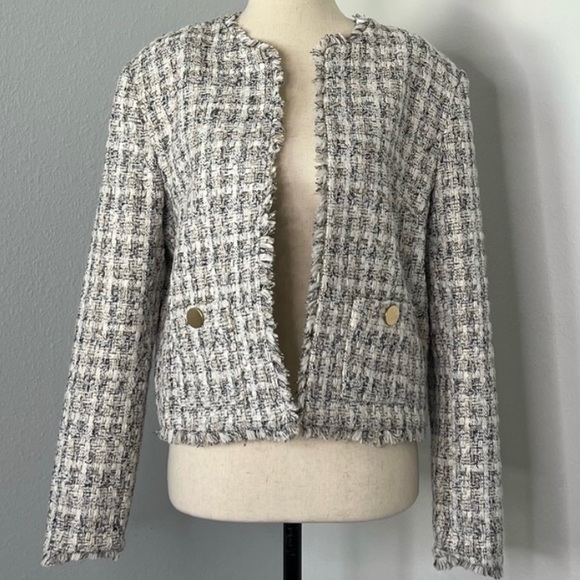 Express | Jackets & Coats | Ivory Tweed Jacket | Poshmark